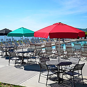 Strombergbrand The Vented Bistro, Large Outdoor Patio Umbrella with Tilt Adjustments, Café Style Market Umbrella, Patented Construction, Commercial Quality Heavy Duty Table Top Umbrella, Purple