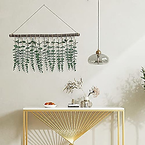 Artflower Eucalyptus Hanging Wall Decor, Artificial Eucalyptus Vines and Greenery Wall Hanging Plants Farmhouse Boho Wall Decor for Bedroom, Kitchen, Office and Bathroom(19.7" x 10")