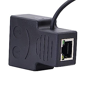 SinLoon RJ45 Splitter Adapter Ethernet Cable Splitter, RJ45 Network Extension Connector,Two Devices Share The Internet at The Same Time,for Router TV Box Camera PC Lapop(1PCS)
