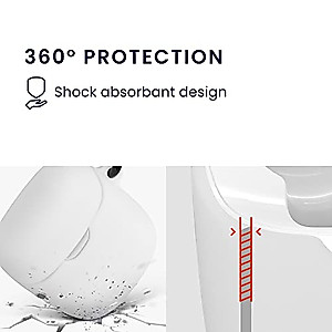 kwmobile Silicone Case Compatible with JBL Tune 220TWS / 225TWS - Case Protective Cover for Headphones - White