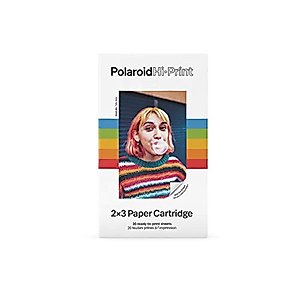 Polaroid Hi-Print Paper - 2x3 Paper Cartridge (20 Sheets) Dye-Sub (Not ZINK) Cartridge