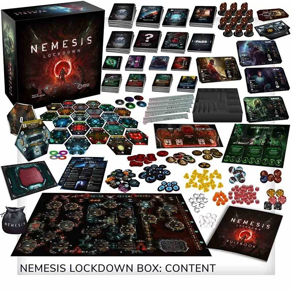 Nemesis Lockdown Board Game - Sci-Fi Horror Game, Tabletop Miniatures Strategy Game, Cooperative Adventure Game for Kids & Adults, Ages 14+, 1-5 Players, 90-180 Min Playtime, Made by Rebel Studio