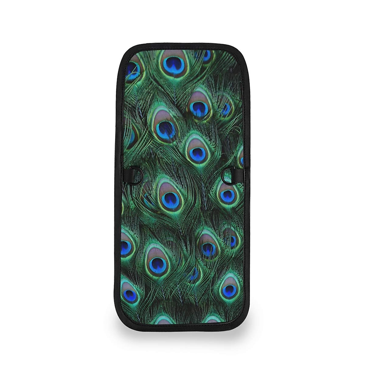 ALAZA Peacock Feather Green & Blue Plumage Small Crossbody Wallet Purse Cell Phone Bag Rfid Passport Holder with Credit Card Slots