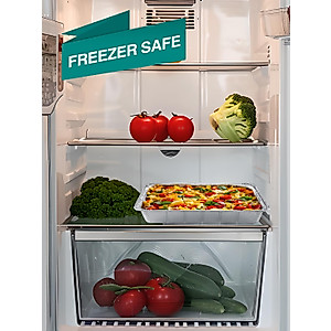 NEEBAKE 35 Pack 9x13 Disposable Aluminum Pans - Large-Aluminum-Foil-Pans-Half-Size-Tin-Foil-Baking-Pans-Heavy-Duty-Steam-Table-Tin-Trays-Containers-for-Prepping-Food-Cooking-Roasting-Heating