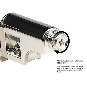 Rok Hardware 10 Pack Soft Close Damper for Cabinet Doors/Compact/SoftClose Cabinet Adapter/Polished Nickel/Hardware/Hinge SCD103