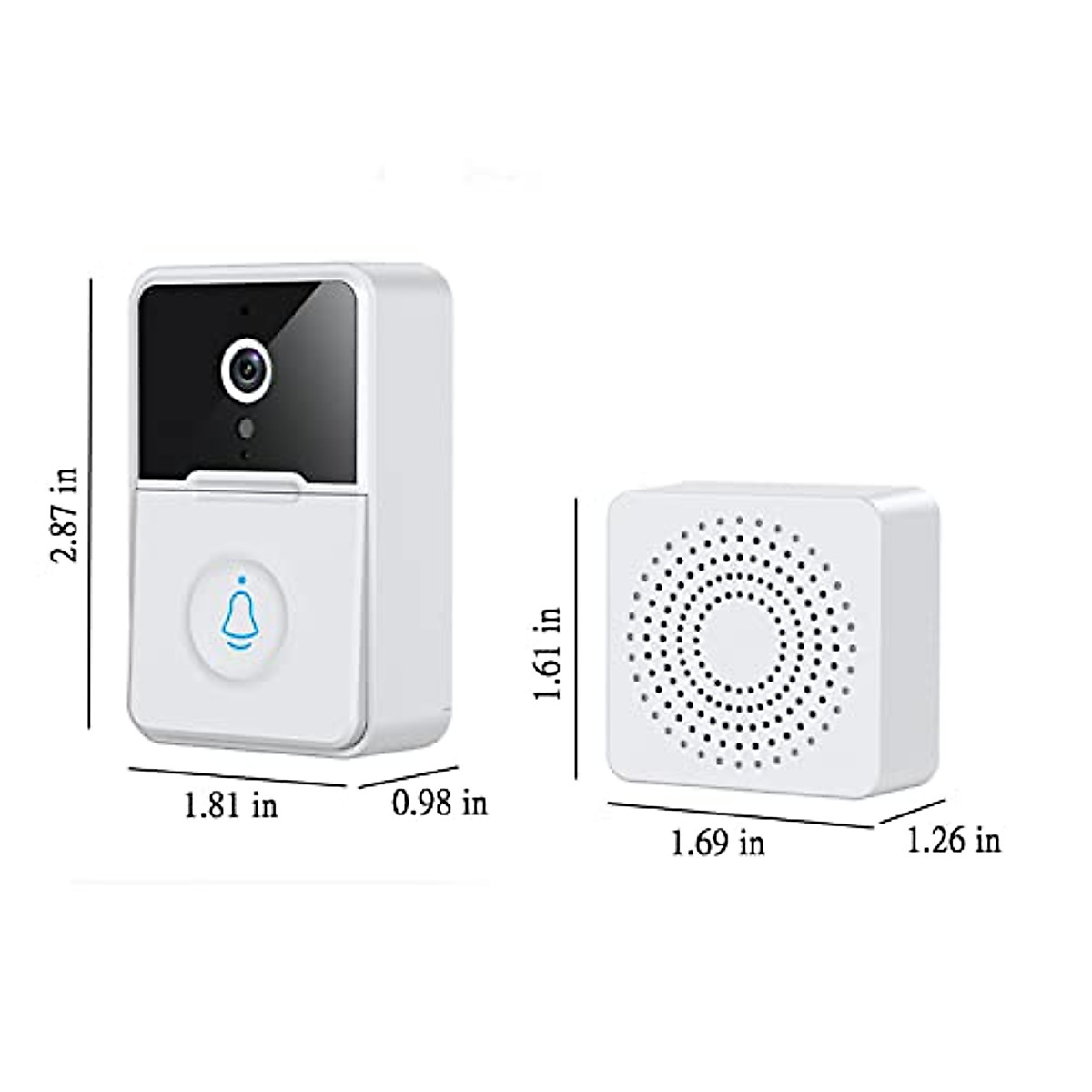 Ring Doorbell Wireless with HD Video, 90° View Angle, Intelligent Visual Electrical Equipment, Ring Video Doorbell with Night Vision,Two Way Audio, 38 Music, Smart Doorbell, Home Security System