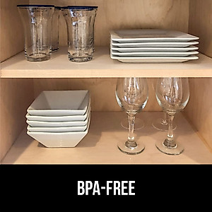 Gorilla Grip Non Adhesive, Waterproof, Durable Ribbed Drawer Liner, Easy to Trim, Reusable, Strong Grip Liners for Drawers, Kitchen Cabinets, Desk Storage, Shelf Organization, 12x20, Clear