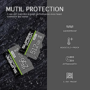 512GB Micro SD Card Memory Card Class 10 High Speed Flash Card for Smartphone/Computer/Camera/Portable Gaming Devices/Dash Cam(512GB)