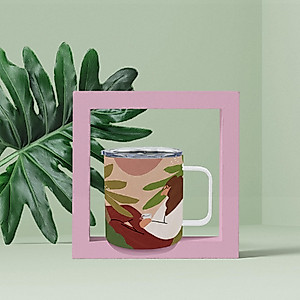 JYLJINGYULI 6 Pack 12 oz Sublimation Tumblers with handle Coffee Blanks, with Lid and Straw Cups Blank Bulk, Straight Skinny Insulated Cup Stainless Steel Water Bottle for Craft DIY…