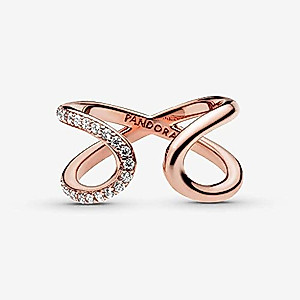 Pandora womens Base Metal Not applicable Rings, size 52, Metal, Cubic Zirconia