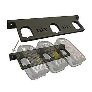Battery Holder for Ryobi | 18V Battery Holder for Ryobi | Battery Storage for Ryobi | Wall Mount for Ryobi 18V Batteries