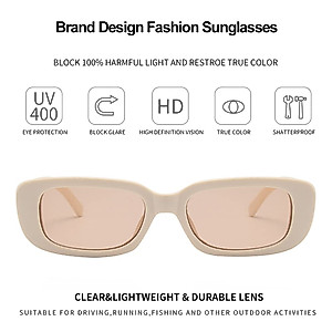 BOJOD Trendy Rectangle Sunglasses for Women Men green Chunky Frame 90s Y2K Rectangular colored bulk Sunglasses