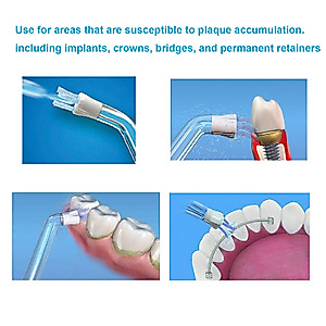 Plaque Seeker Replacement Tips Compatible with Waterpik Water Flossers and Other Brand Oral Irrigators, Water Flosser Tip Replacement, Plaque Remove Brisles Tips(4-Pack)