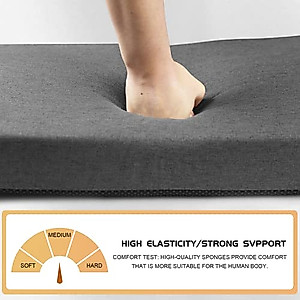 FINDEN Bench Cushion 45 inch, Non-Slip Bench Cushion for Indoor/Outdoor Furniture, Long Seat Cushion for Window Patio Piano Garden Storage, (45x18x3) Brown