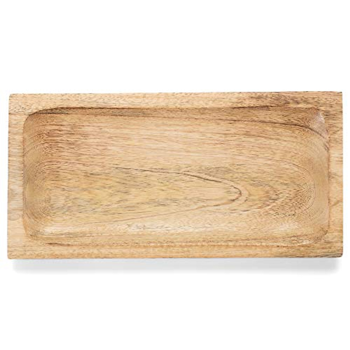 Rectangular Distressed Brown 12 x 6 Mango Wood Decorative Serving Tray