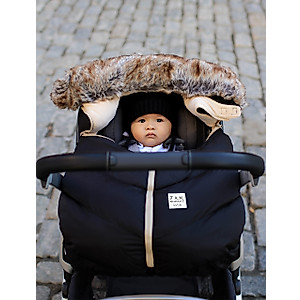 7AM Infant Car Seat Cover - Winter Puffy Cover with Center Zipper for Baby Boys & Girls, Lightweight, Windproof & Water-Repllent Outer Shell, Universal Fit for Infant Car Seat | (0-12M)