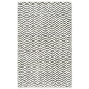 SAFAVIEH Boston Collection 2'6" x 4' Grey BOS682E Handmade Flatweave Cotton Accent Rug