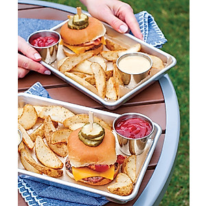 Nordic Ware 3-in-1 Grill and Serve Tray, 11.35 by 8, Silver