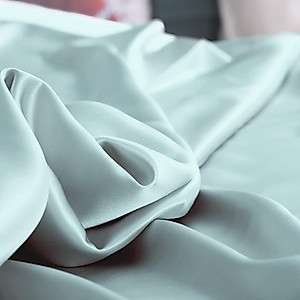 THXSILK 100% Silk Pillowcase for Hair and Skin Luxury 25 Momme Mulberry Silk, Pillow Cases with Hidden Zipper (Standard, Light Blue)