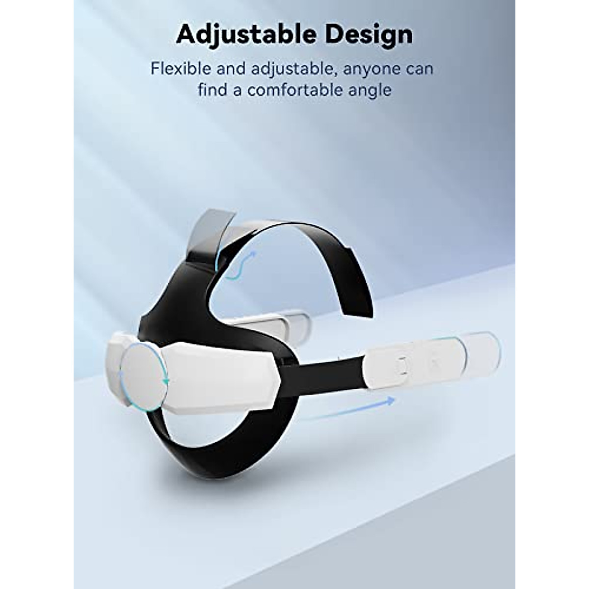 MOJOXR Adjustable Head Strap Compatible with Quest 2, Elite Strap Accessories Fit for Official Carrying Case and Most 3rd-Party Cases,Enhanced Support and Comfort for Kid&Adult Players