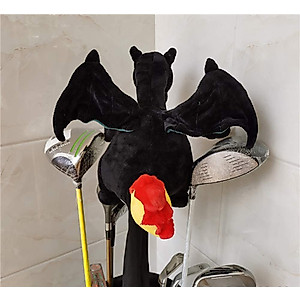 SJJSHH Golf Headcover,Flying Dragon Headcovers Creative Golf Club Head Cover for Golf Lovers black