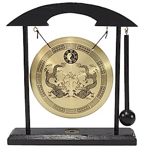 Brass Zen Table Gong Feng Shui for Home Office Desktop