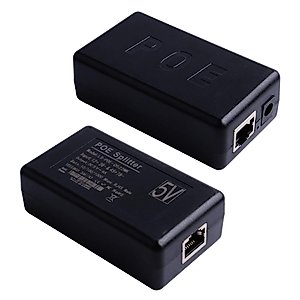 GeeekPi USB-C PoE Splitter Gigabit, PoE to USB-C 5V 4A Power Supply 48V to 5V IEEE802.3af Power Over Ethernet to USB Type-C Adapter for Raspberry Pi 4B/3B+/3B, Tablets, Dropcam