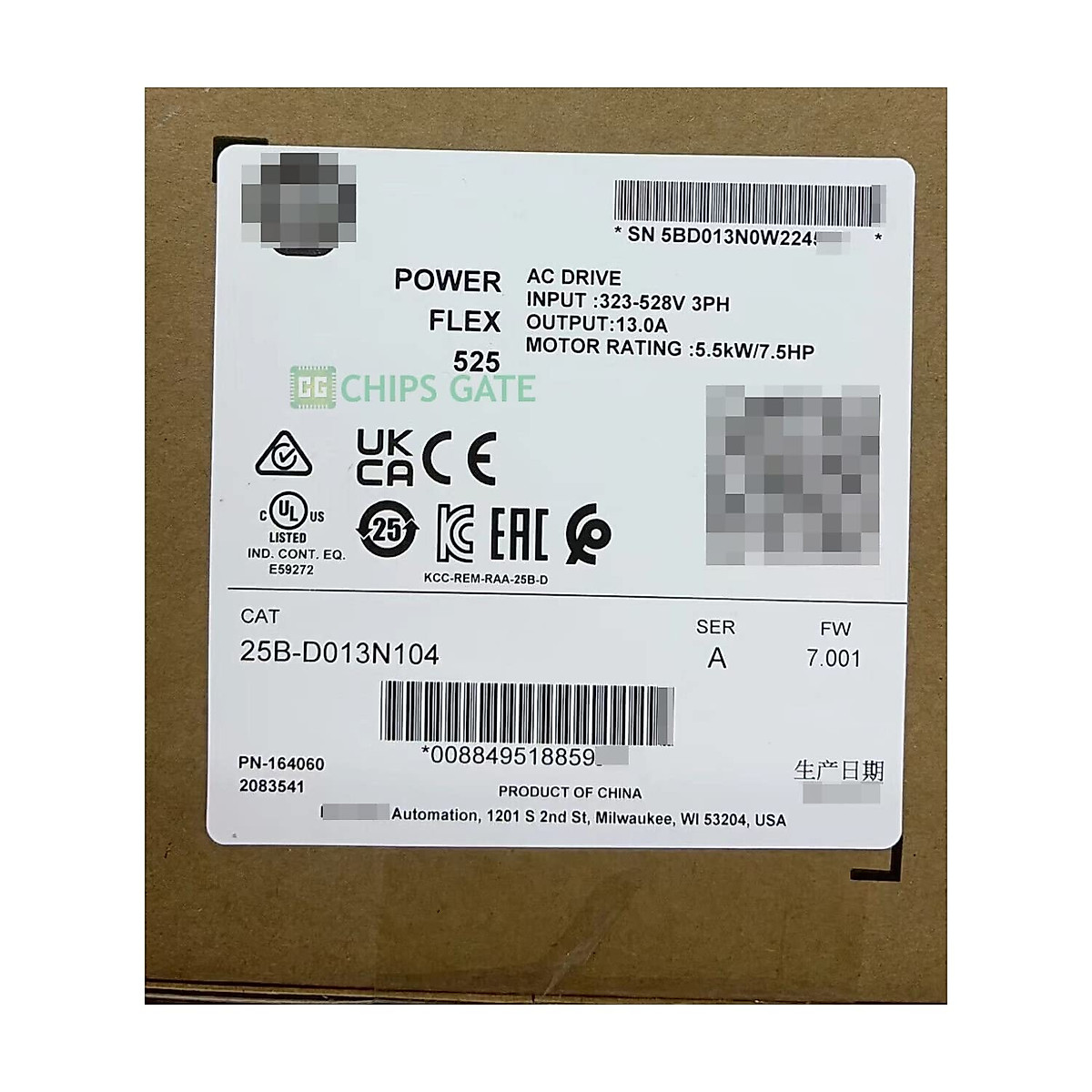 25A-D013N104 523 /B 5.5kW 7.5Hp AC Drive 13A New Sealed