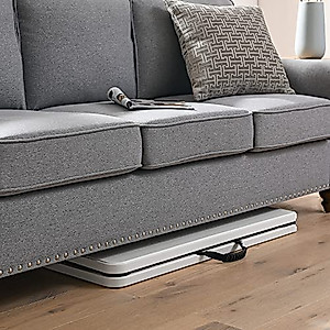 Living and More 6 Foot Fold-in-Half Table with Curve Legs, White