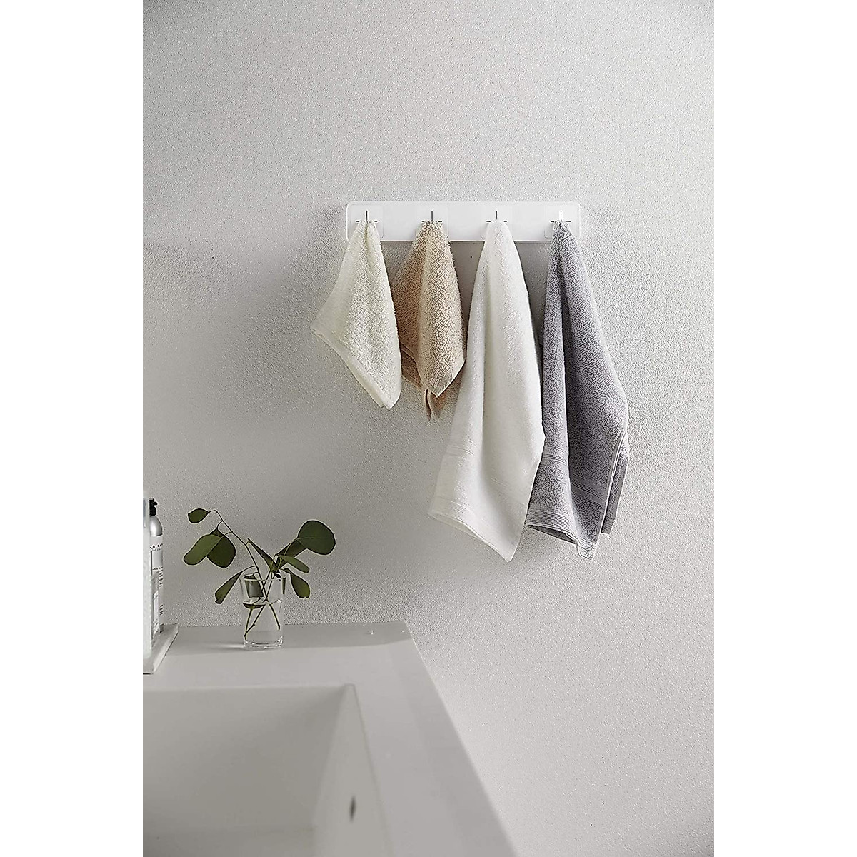 Yamazaki Home Tower Self Adhesive Towel Holder - Abs Plastic