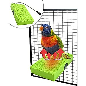 Bird Heater for Cage Bird Perch Stand Warmer Snuggle Up Fit for African Grey, Parakeets, Parrots, Small Birds, Hamsters, Hedgehogs, Chinchillas and Other Animals, 12V 3.3"x6" Cross Section