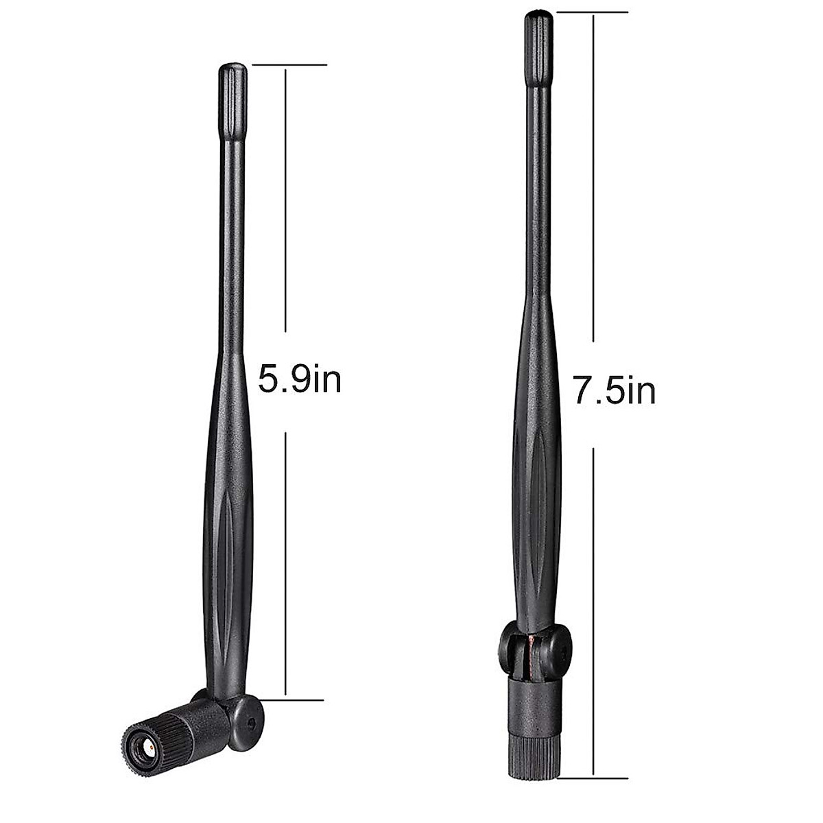 Eightwood 2.4GHz 5GHz 5.8GHz Dual Band WiFi Antenna 5dBi RP-SMA Antenna (2-Pack) for PC Desktop, WiFi Router, PCIe Network Card, USB Adapter, Wireless Range Extender, IP Camera