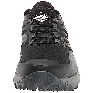 Saucony Men's Core Peregrine 12 Trail Running Shoe, Black/Charcoal, 9.5