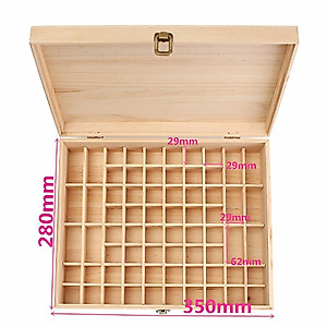 xixibuy Wooden Essential oil kit, Essential oil holder, Essential oil storage organizer Travel Display, Holds 68 Bottles with Oil opener, Stickers, Perfume test paper