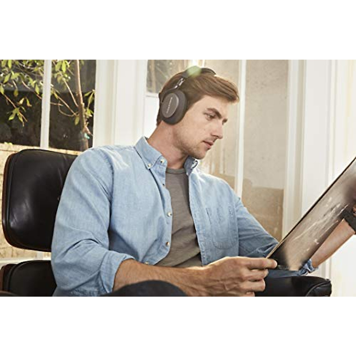 Bowers & Wilkins PX Active Noise Cancelling Wireless Headphones Best-in-class Sound, Space Grey