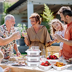 SiliFine 12 Pack Fruit Storage Containers for Fridge 5.9 Inches Berry Containers with Lids Removable Drain Colanders Fruit Washing and Storage Containers Keep Fruits Vegetables Fresh Longer