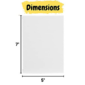 Mr. Pen- Cotton Canvas Panels, 5 Pack, 5x7 Inch, Triple Primed for Oil & Acrylic Paints, Canvas Boards for Painting, Painting, Drawing & Art Supplies, Blank Canvas for Painting, 3mm Thickness.