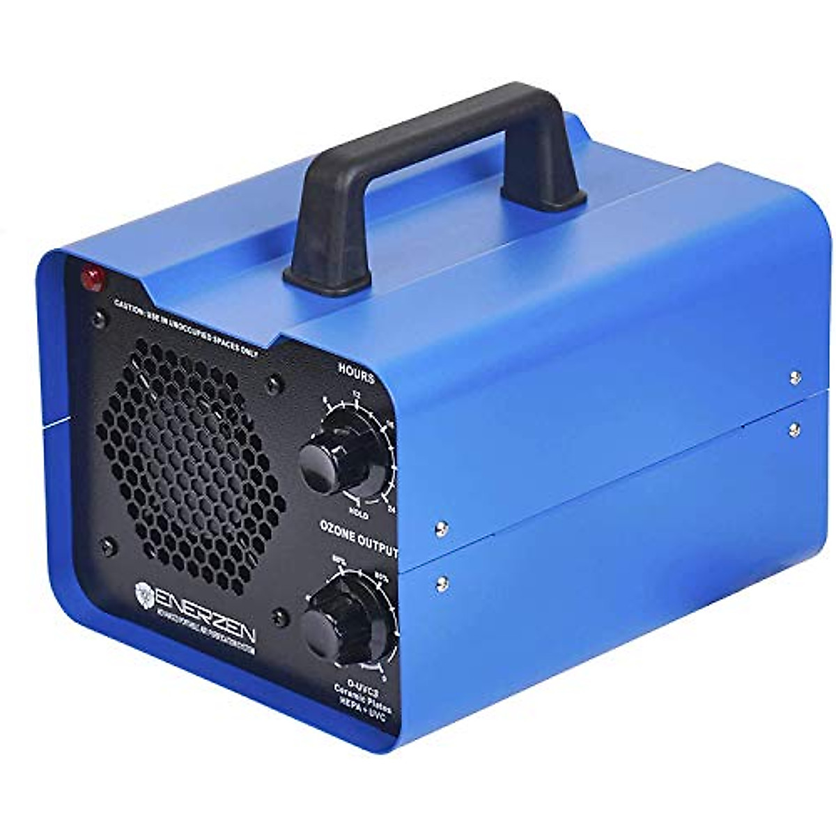 Enerzen O-UVC3 - HEPA + UV Light + 40,000 mg/h Industrial Ozone Generator for Eliminating Odors - O3 Machine Air Ionizer Deodorizer for Home, Room, Smoke, Car, Pet