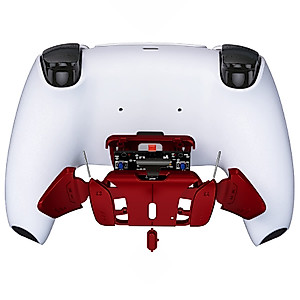 Turn RISE to RISE4 Kit – Redesigned Scarlet Red K1 K2 K3 K4 Back Buttons Housing & Remap PCB Board for PS5 Controller eXtremeRate RISE & RISE4 Remap kit - Controller & Other Accessories NOT Included