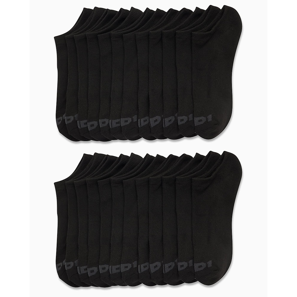 AND1 Men's Athletic Socks - Cushion Comfort No Show Socks (24 Pack), Size 6-12.5, Black