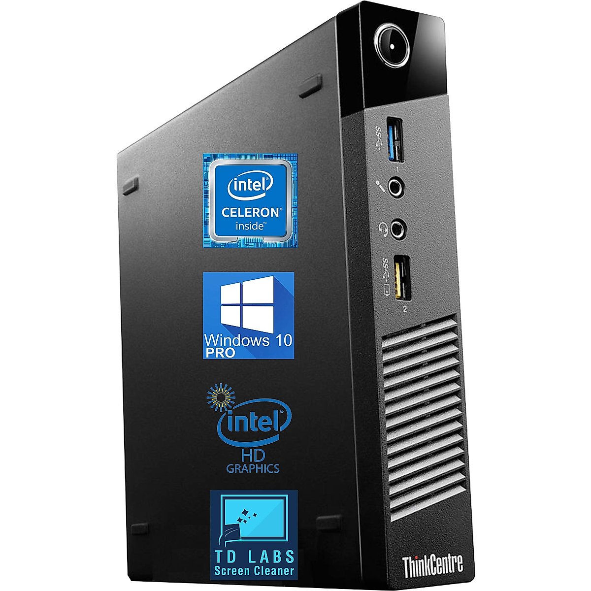 Lenovo ThinkCentre M73P Tiny Desktop, Intel Dual-Core 2.6GHz, 8GB RAM, 1TB SSD, 2-Monitor Support, DisplayPort, HDMI, VGA, AC Wi-Fi, Bluetooth - Windows 10 Pro (Renewed)