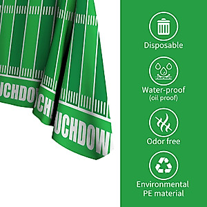 Football Party Supplies Kit - Serve 25, Includes Dinner & Dessert Plates, Napkins, Cups, Tablecloth - Perfect for Football Birthday & Gameday Tailgate Parties