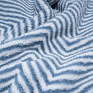 Rumpl Sherpa Fleece Blanket for Couch | 50” x 70” Fluffy Plush Throw Blanket | Warm Cozy Blanket with Hands Free Clips & Microfiber Trim | Soft Quilt - Herringbone