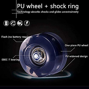 Women's Roller Skates High-top Girls Roller Skate Rechargeable Double Row Roller Skates Shiny Speed Skates for Boys Adults Teens Men Unisex with Shoe Bag (Silver,EU: 37-US: 6)