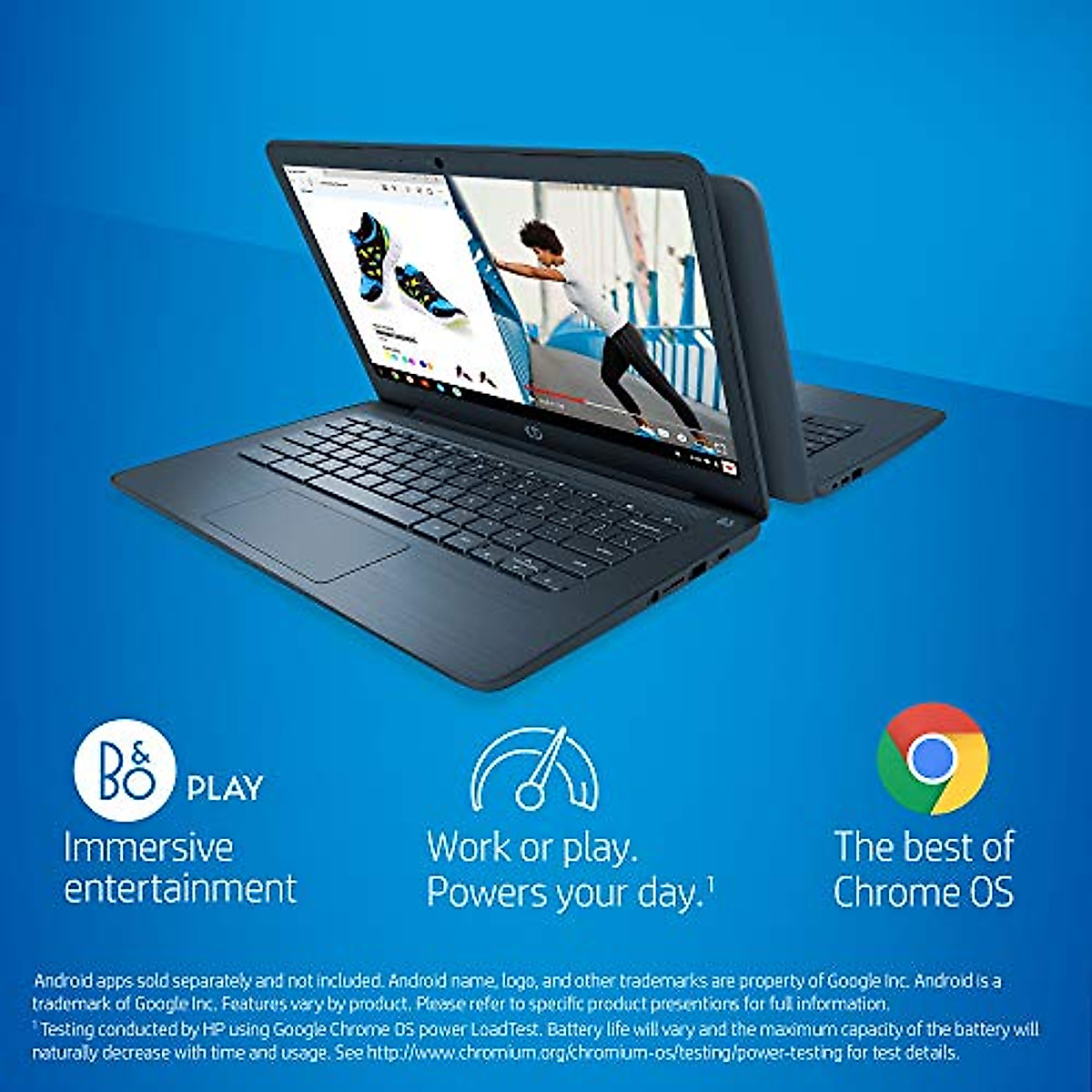 HP Chromebook 14-inch Laptop with 180-Degree -Hinge, Touchscreen Display, AMD Dual-Core A4-9120 Processor, 4 GB SDRAM, 32 GB eMMC Storage, Chrome OS (14-db0090nr, Ink Blue)