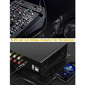 SOLMIMI Headphone Adapter 1/4 to 3.5 mm(11.5ft, 3.5 M), 1/4 to 1/8 Headphone Adapter for Keyboard Piano, Quarter Inch to Headphone Jack Adapter Compatible with Mixer Guitar Piano Amplifier Speaker