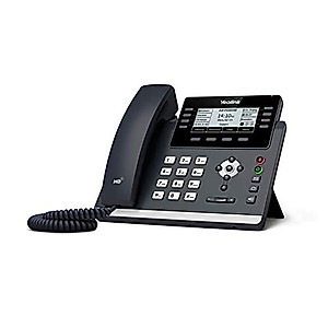 Yealink T43U IP Phone, 12 VoIP Accounts. 3.7-Inch Graphical Display. Dual USB 2.0, Dual-Port Gigabit Ethernet, 802.3af PoE, Power Adapter Not Included (SIP-T43U)