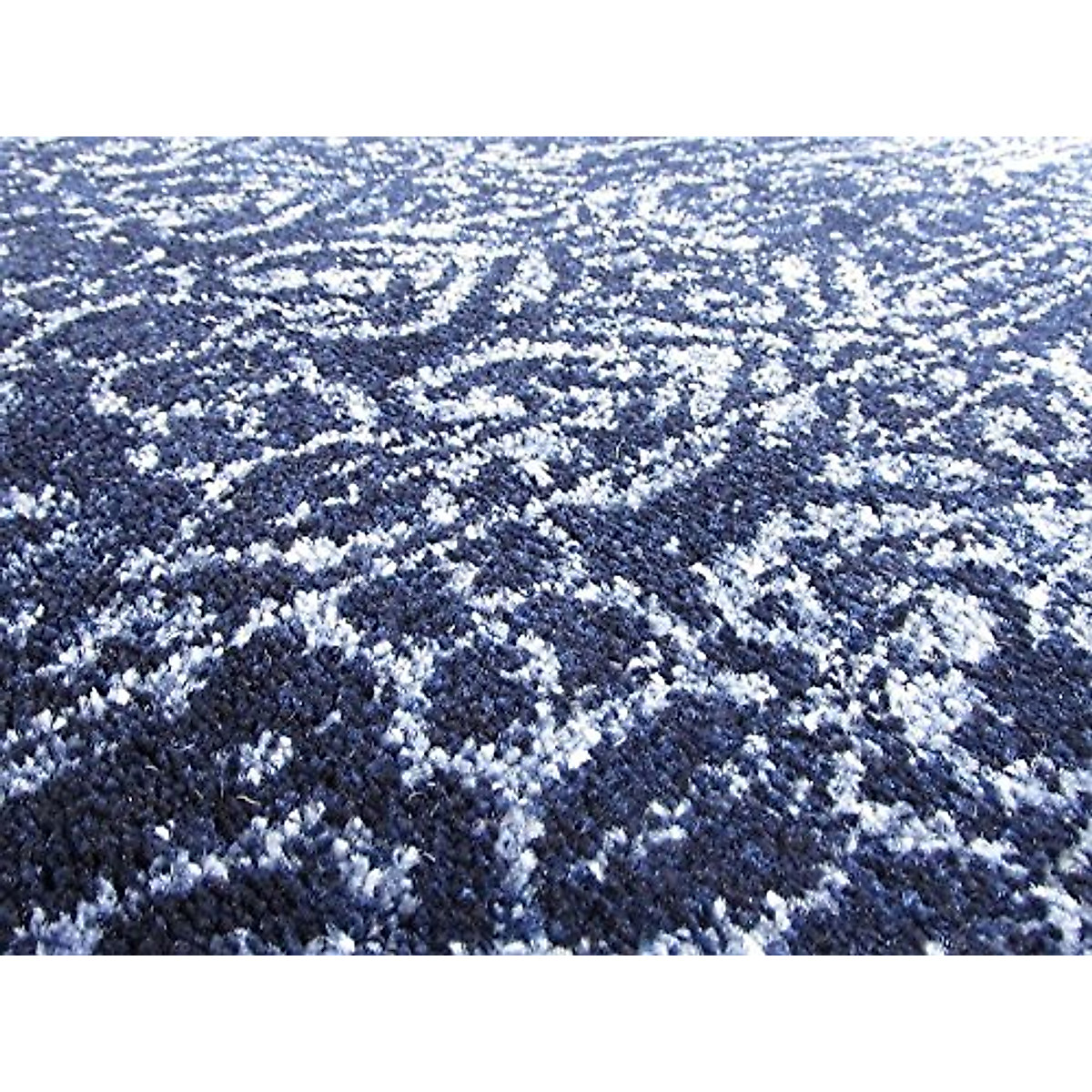 Unique Loom Del Mar Collection Area Rug-Transitional Inspired with Modern Contemporary Design, Rectangular 5' 1" x 8' 0", Blue/Navy Blue