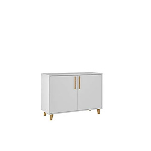 Manhattan Comfort Herald Modern 2 Door Double Sideboard Buffet, White