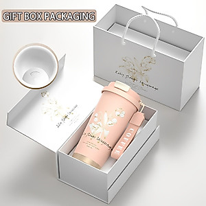 Simple Modern Travel Coffee Mug Tumbler with 360° Sealing | Ceramic-Lined Insulated Stainless Steel Cold Brew Iced Coffee Cup Thermos | Gifts for Women Men Her Him 17oz (Pink)